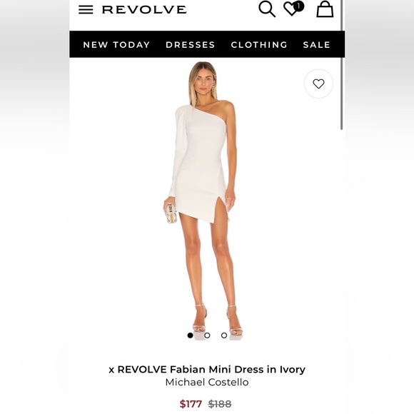 Michael Costello | Dresses | Nwt X Revolve Fabian Mini Dress In Ivory ...